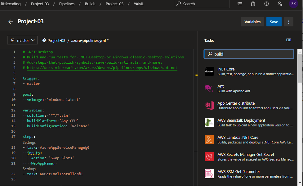 Getting started with Azure Devops -create a build pipeline -Part 1 ...